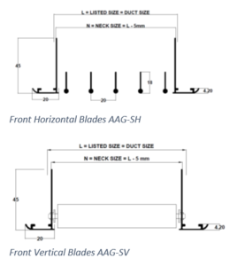 Single Deflection Grille - Air master